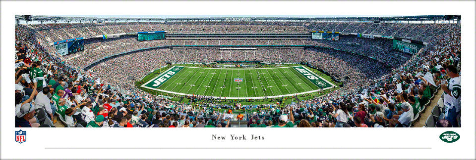 New York Jets MetLife Stadium NFL Gameday Panoramic Poster Print - Bla ...