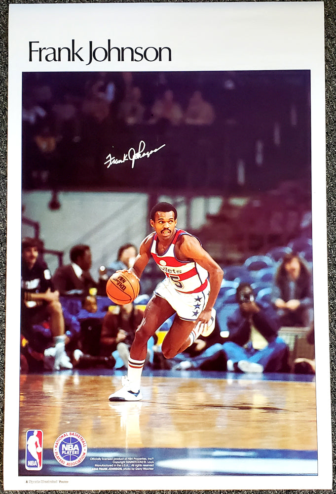 Frank Johnson "Superstar" Washington Bullets Vintage Original Poster - – Sports Poster Warehouse