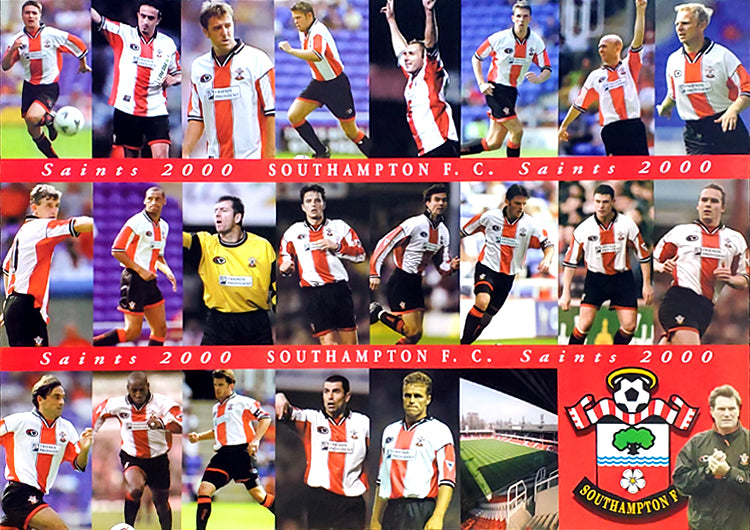 Southampton FC Saints 2000 EPL Football Team 21-Player-Action Poster - – Sports Poster Warehouse