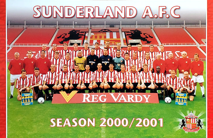 Sunderland AFC Black Cats 2000/01 EPL Team Portrait Poster - UK Poster – Sports Poster Warehouse