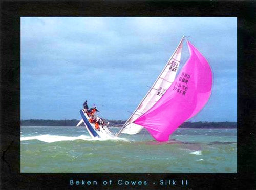 Sailboat Yachting "Silk II" Beken of Cowes Classic Yacht Poster - The – Sports Poster Warehouse