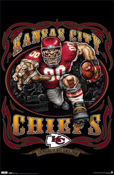 Kansas City Chiefs "Grinding it Out Since 1960" NFL Theme Art Poster ...