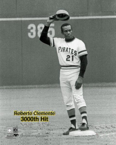 Roberto Clemente "3000th Hit" (1972) Pittsburgh Pirates Premium Poster ...