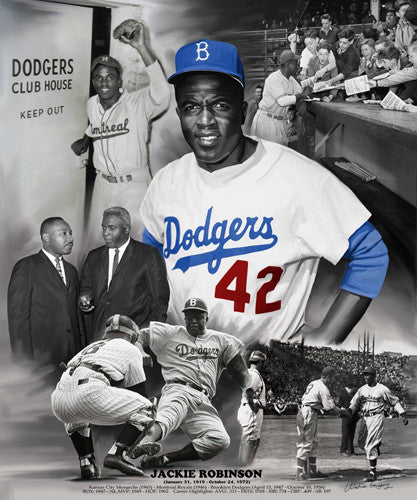 Jackie Robinson Lifetime Tribute Commemorative Print - Wishum Gregory ...