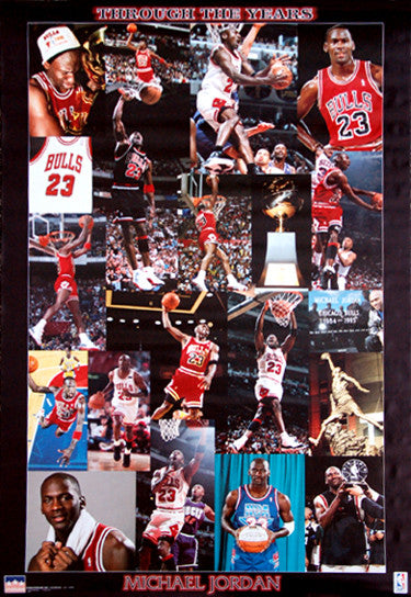 Michael Jordan "Through the Years" Chicago Bulls Poster - Starline Inc ...