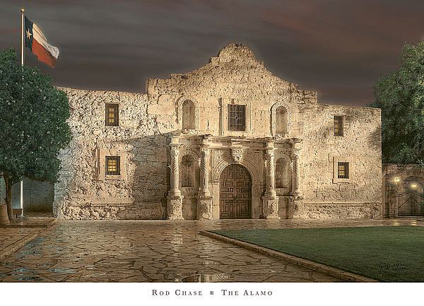 The Alamo Premium Art Poster Print by Rod Chase - Americana Series ...