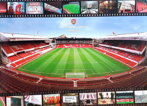 Arsenal Fc Posters - Logo Crest And Stadium – Sports Poster Warehouse
