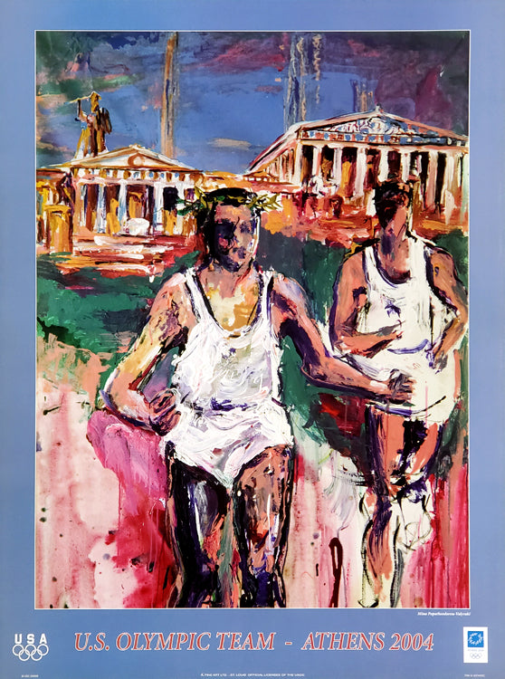 U.S. Olympic Team Athens 2004 Olympics "Marathon" Poster - Fine Art Ltd ...