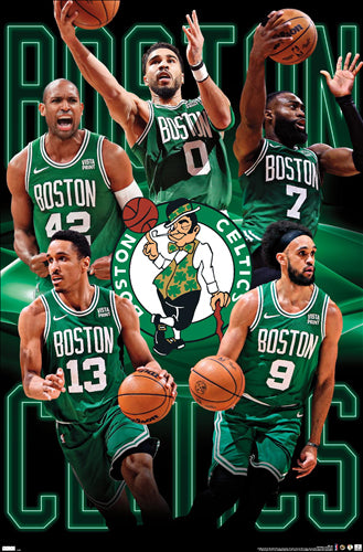 Boston Celtics "Five Stars" Poster (Tatum, Brown, Horford, Brogdon, Wh ...