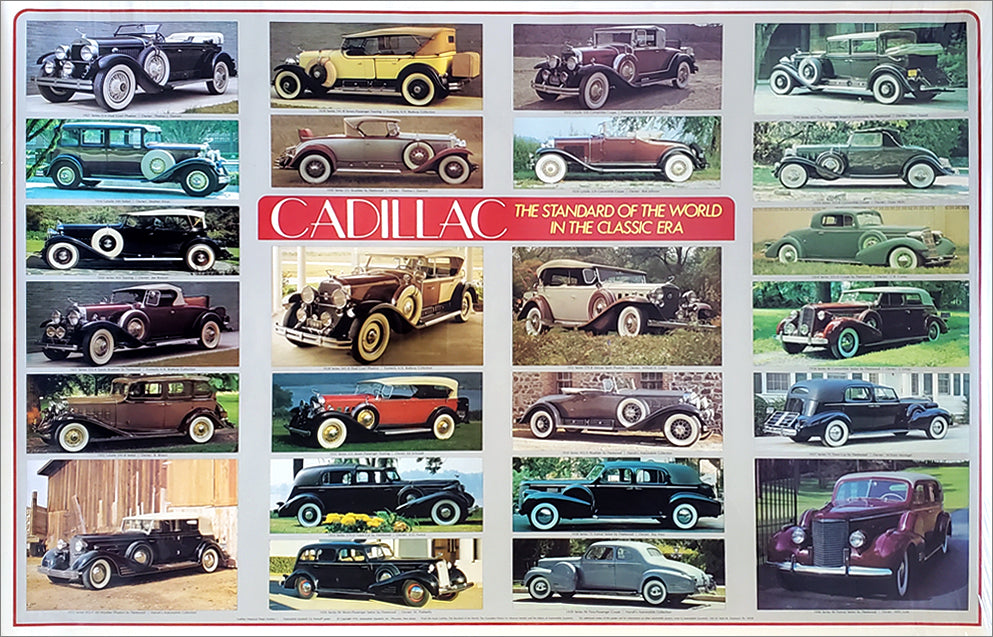 Cadillac Vintage Classic Car Ad Collage Poster - Eurographics Inc ...