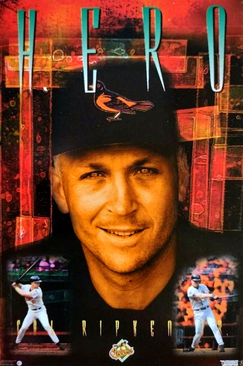 Cal Ripken Jr. "Hero" Baltimore Orioles MLB Action Poster - Costacos 1 ...