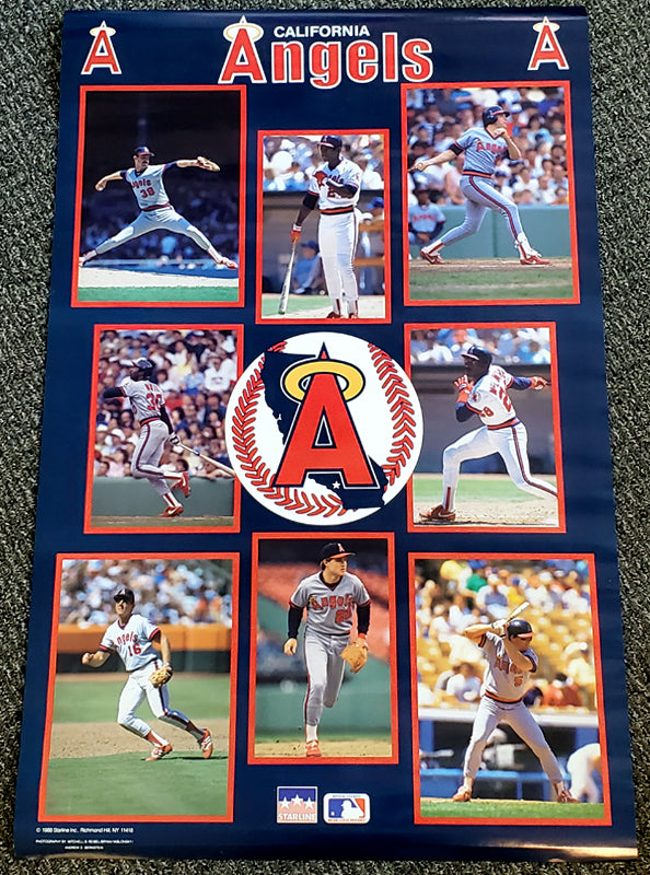 California Angels "Superstars" 8-Player MLB Action Poster (1988) - Sta ...