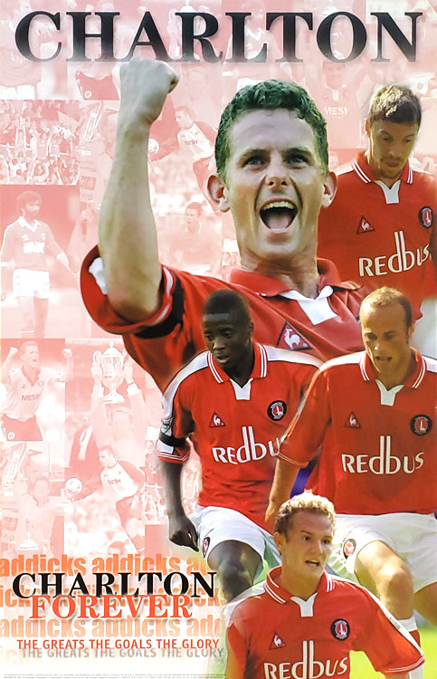 Charlton Athletic FC "Charlton Forever" Football Soccer Action Poster ...