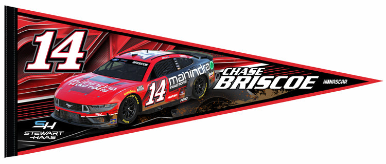 Chase Briscoe NASCAR Mahindra #14 Auto Racing Action Felt Collector's ...
