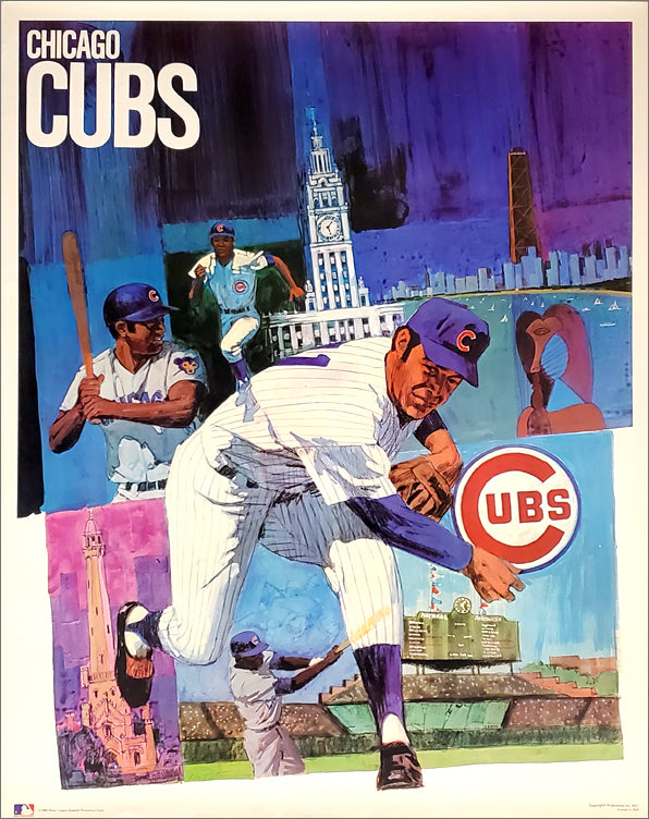 Chicago Cubs Classic MLB Baseball Team Theme Art Poster - ProMotions 1 ...
