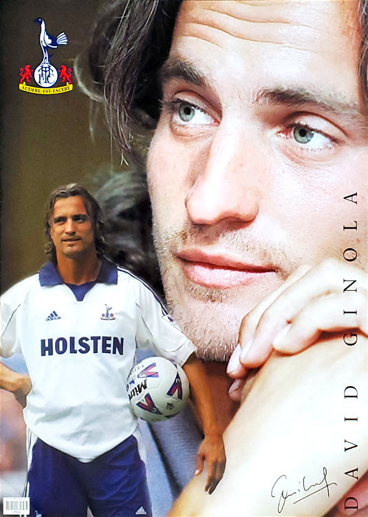 David Ginola "Signature" Tottenham Hotspur FC Poster - U.K. 2000 ...