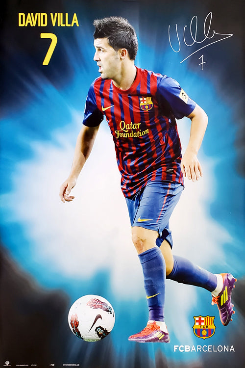 David Villa "Signature Series" FC Barcelona 2011/12 Poster - G.E. (Spa ...
