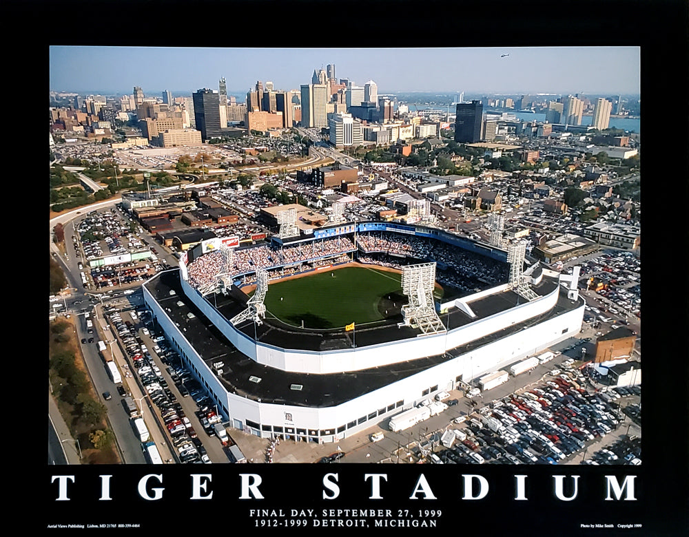 Detroit Tigers Tiger Stadium "From Above" (1999) Poster - Aerial Views ...