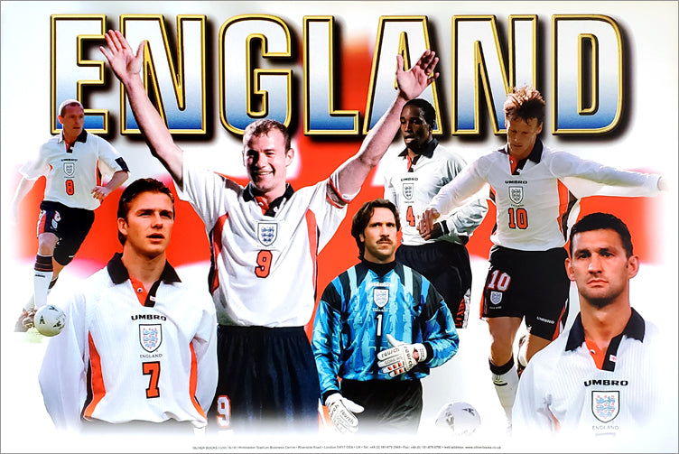 Team England Football Soccer "Superstars 2008" Poster - Oliver Books ...