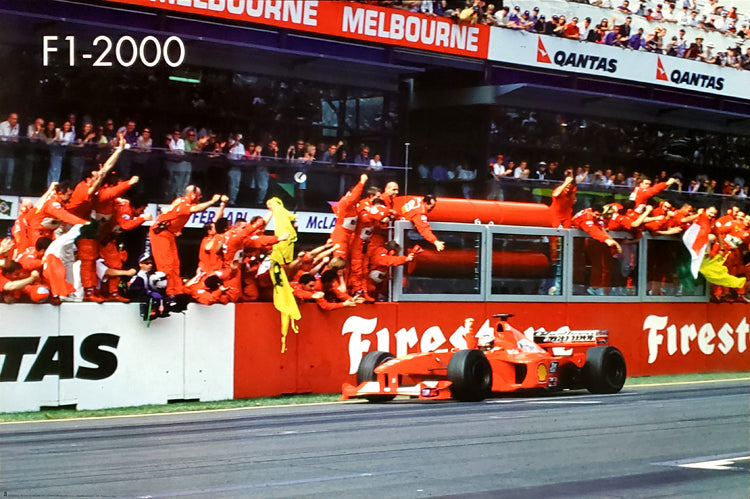 Ferrari F1 2000 "Celebration Australia" Auto Racing Classic Poster - N ...