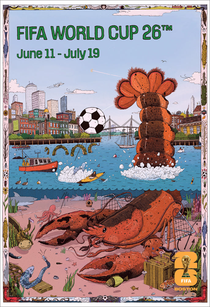 FIFA World Cup 2026 Host City Boston Official 24x36 Event Poster - MPW ...