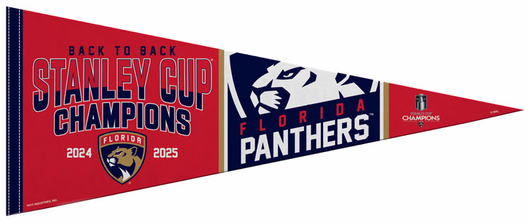 Florida Panthers 2025 BACK-TO-BACK STANLEY CUP CHAMPIONS Official Felt ...