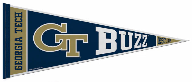 Georgia Tech Yellow Jackets "Buzz" Official NCAA Team Felt Pennant - R ...