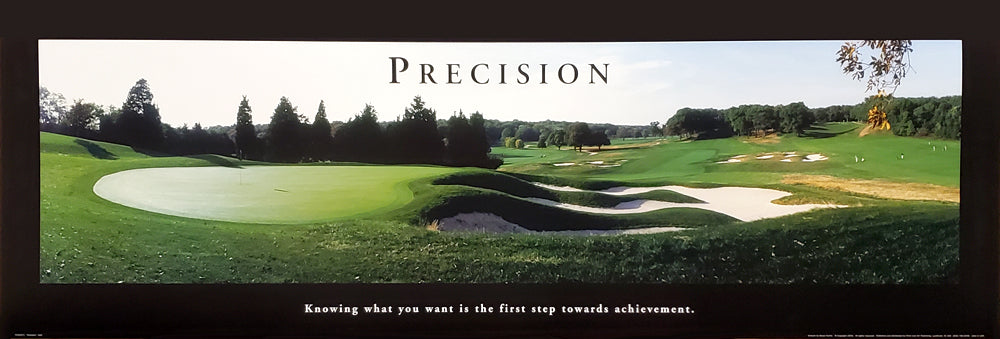 Golf "Precision" Motivational Poster (Impossible Green Panorama ...