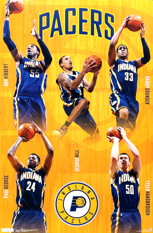 Indiana Pacers NBA Basketball Official Team Logo Poster - Costacos 2014 ...