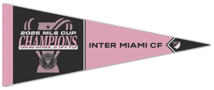Inter Miami CF 2025 MLS Cup Champions Premium Felt Collector's Pennant ...