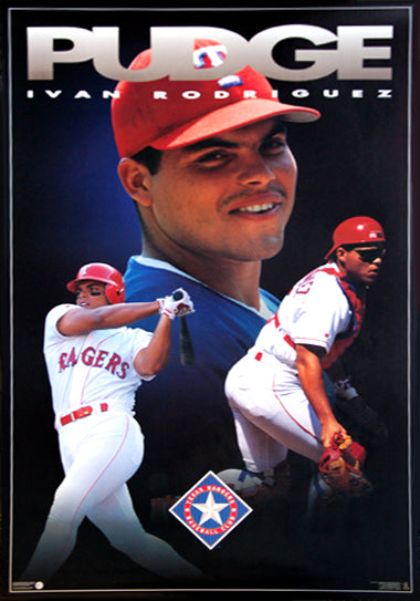 Ivan Rodriguez "Pudge" Texas Rangers Poster - Costacos Brothers 1997 ...
