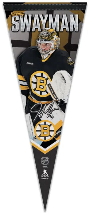 Jeremy Swayman Boston Bruins NHL Signature Series Premium Felt Collect ...