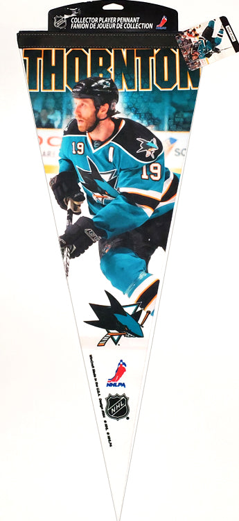 Joe Thornton "Action" San Jose Sharks Premium Felt Collector's Pennant ...