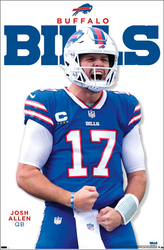 Josh Allen "Touchdown Roar" Buffalo Bills QB NFL Action NFL Poster ...