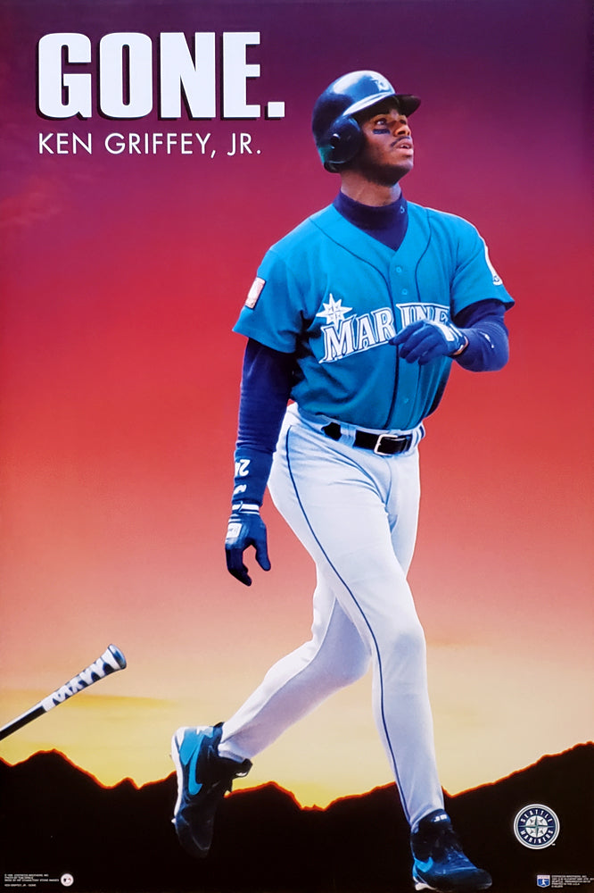 Ken Griffey Jr. "Gone" Seattle Mariners 1995 MLB Action Poster - Costa ...