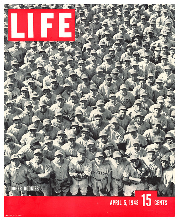 Life Magazine Cover "Dodger Rookies" (1948) Classic Baseball Poster Re ...