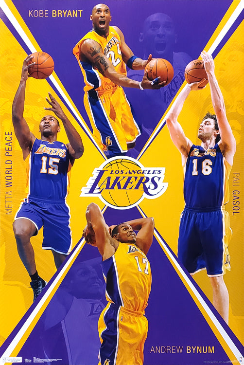 Kobe Bryant and Shaquille O'Neal "Showtime" Los Angeles Lakers Poster ...
