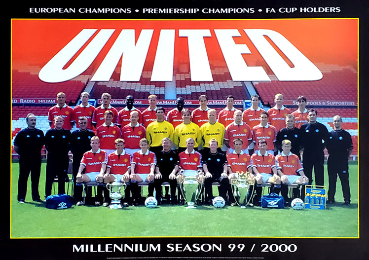 Manchester United "Millennium Season" Team Portrait 1999/2000 Poster ...