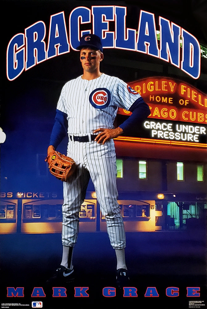 Mark Grace "Graceland" Chicago Cubs 1991 MLB Theme Poster- Costacos Fi ...