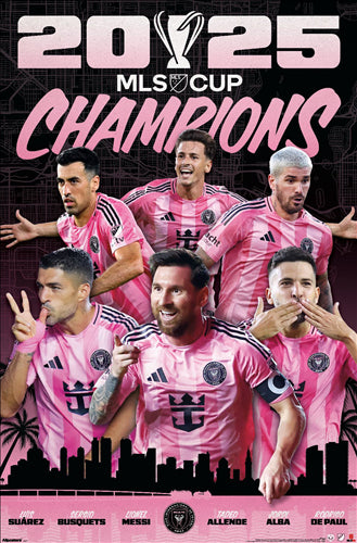 Inter Miami CF 2025 MLS Cup Champions Official Commemorative Poster ...