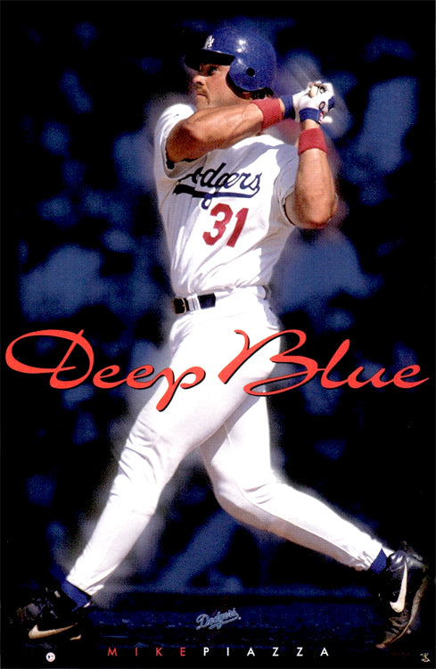 Mike Piazza "Deep Blue" Los Angeles Dodgers 1997 Vintage Original 23x3 ...
