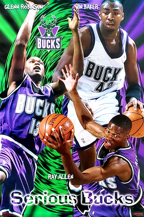 Milwaukee Bucks NBA Basketball Official Team Logo Poster - Costacos 20 ...
