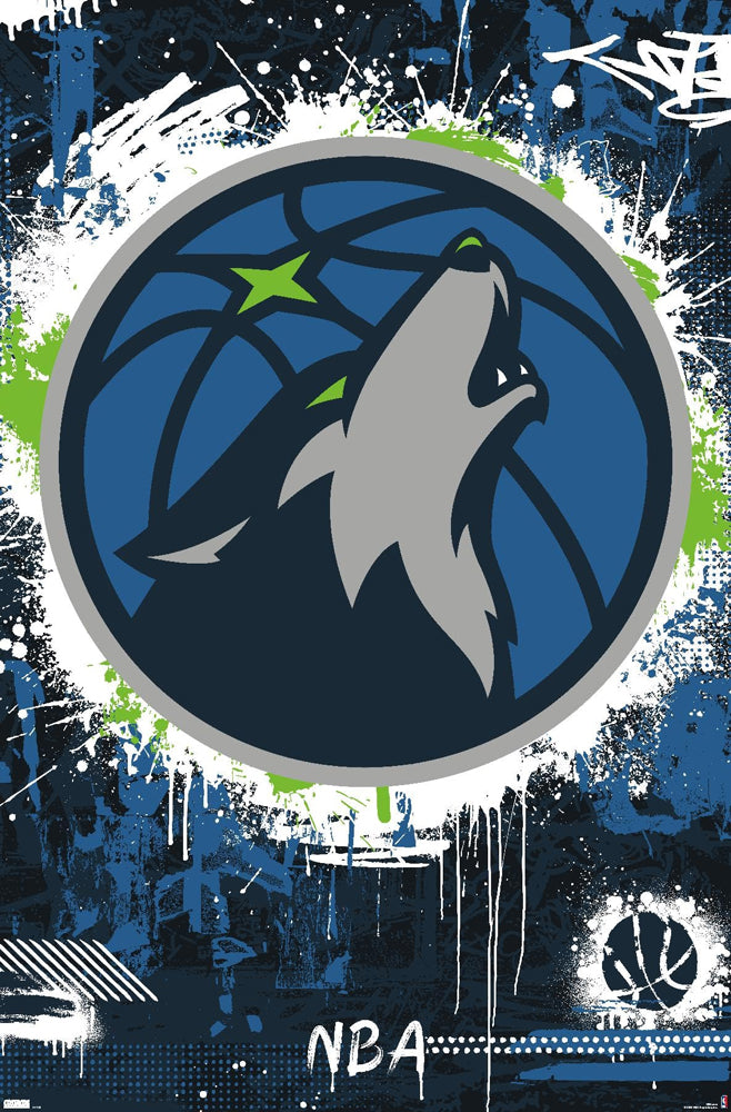 Minnesota Timberwolves NBA Basketball Official Team Logo Poster - Cost ...
