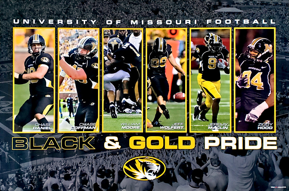 Missouri Tigers Football "Black and Gold Pride" (2008) 24x36 Poster ...