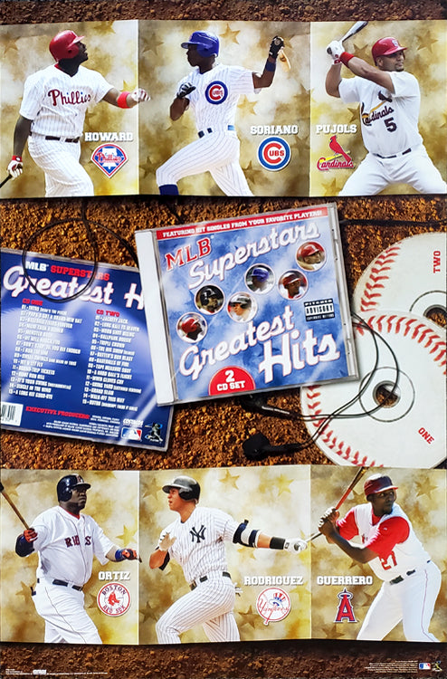 MLB Superstar Sluggers 2007 Poster (Pujols, Ortiz, A-Rod, Guerrero, Ho ...