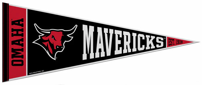 Nebraska Omaha Mavericks Official NCAA Team Felt Pennant - Rico Inc ...