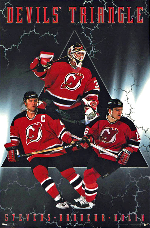 New Jersey Devils "Devils' Triangle" Poster (Stevens, Brodeur, Holik ...