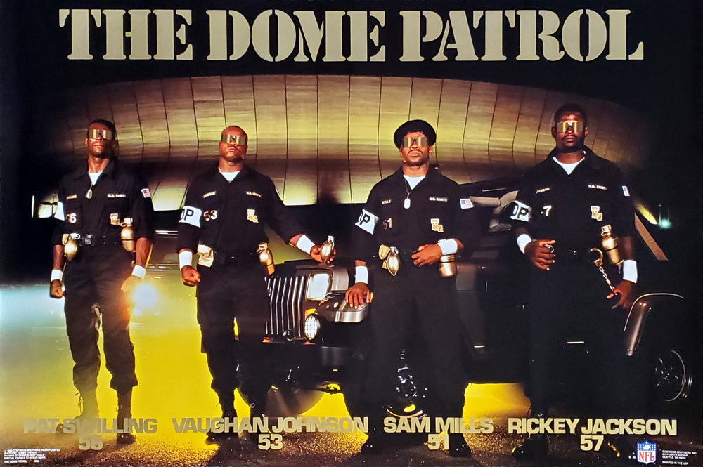 New Orleans Saints "The Dome Patrol" Vintage 1988 Original NFL Poster ...