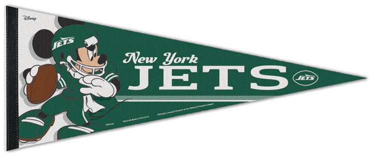 New York Jets "Mickey QB Gunslinger" Official NFL/Disney Premium Felt ...