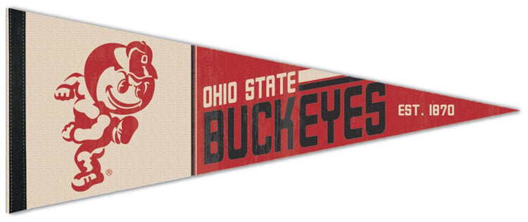Ohio State Buckeyes "1980s Brutus" Retro-Style NCAA Premium Felt Colle ...